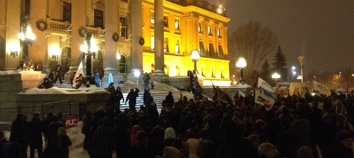Albertans rally against anti-labour legislation - UNA