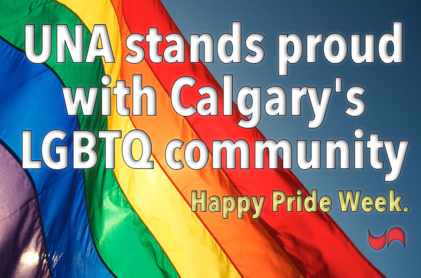 UNA stands proud with Calgary's LGBTQ community - UNA