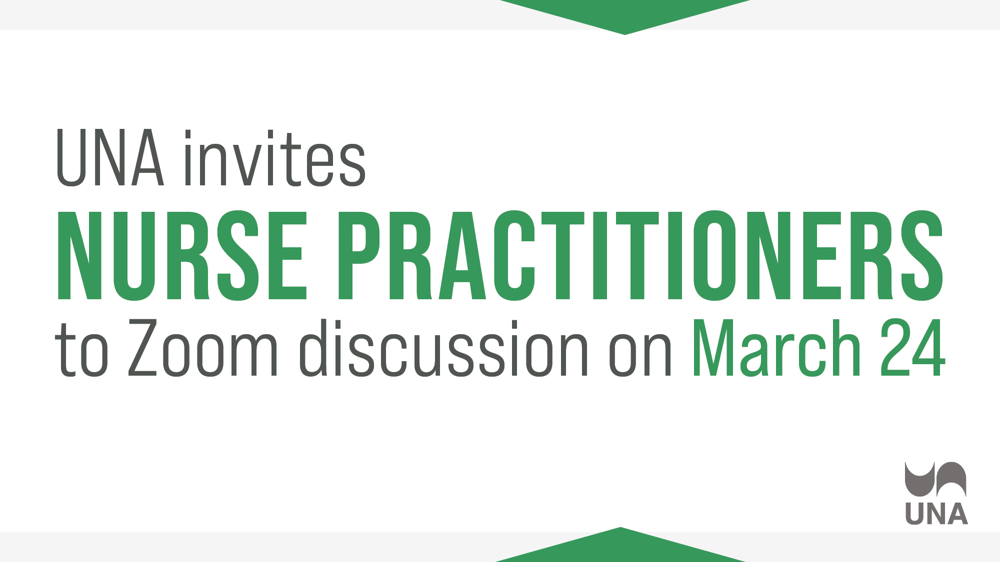 UNA invites Nurse Practitioners to Zoom discussion on March 24 - UNA