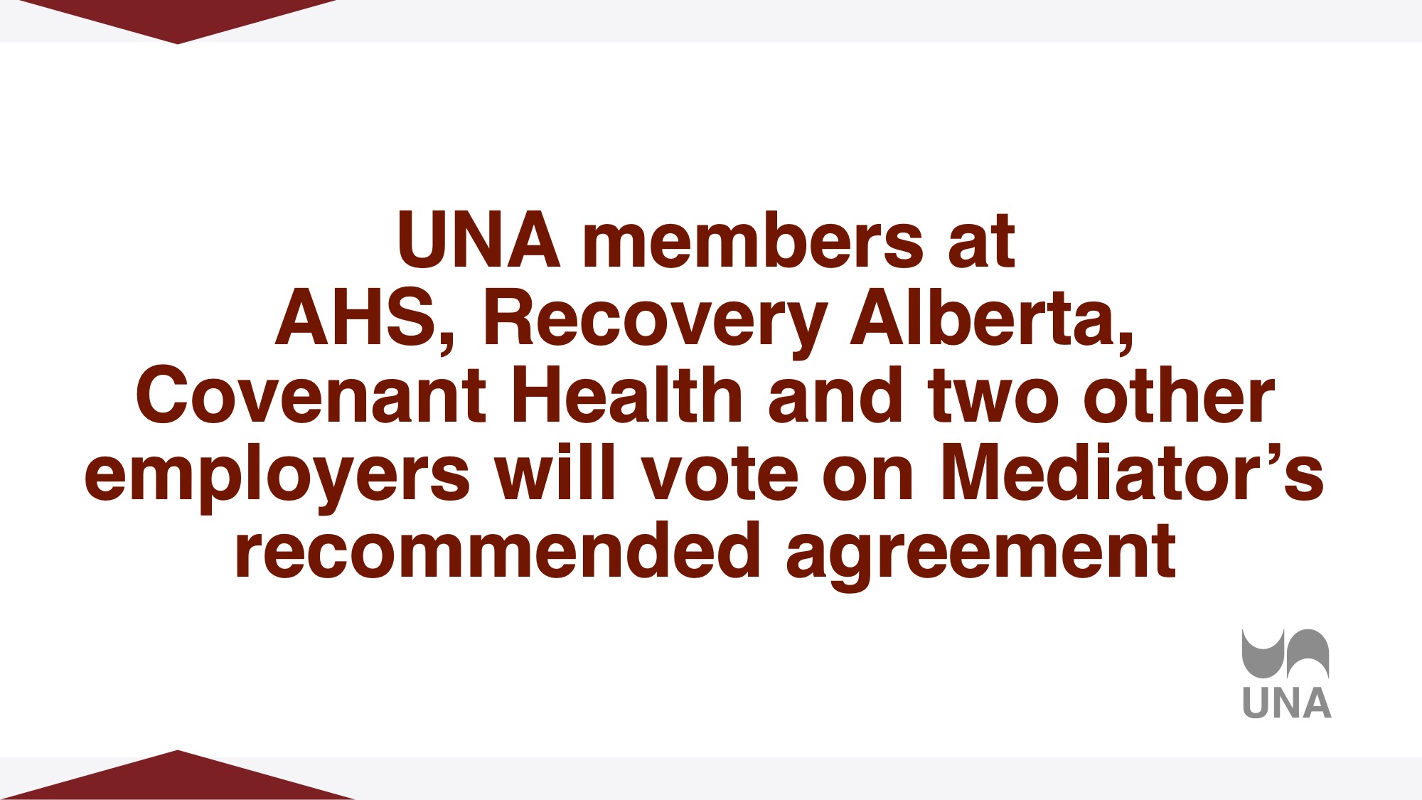 UNA members at AHS, Recovery Alberta, Covenant Health and two other ...