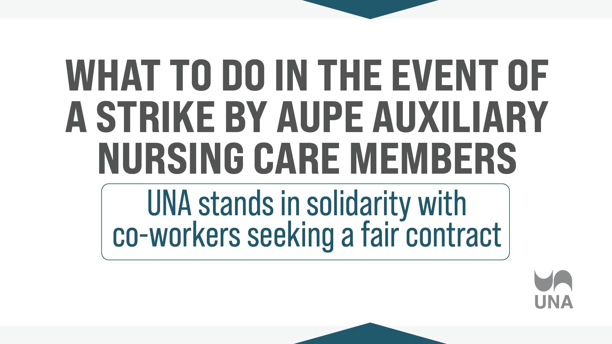 What to do in the event of a strike by AUPE Auxiliary Nursing Care ...