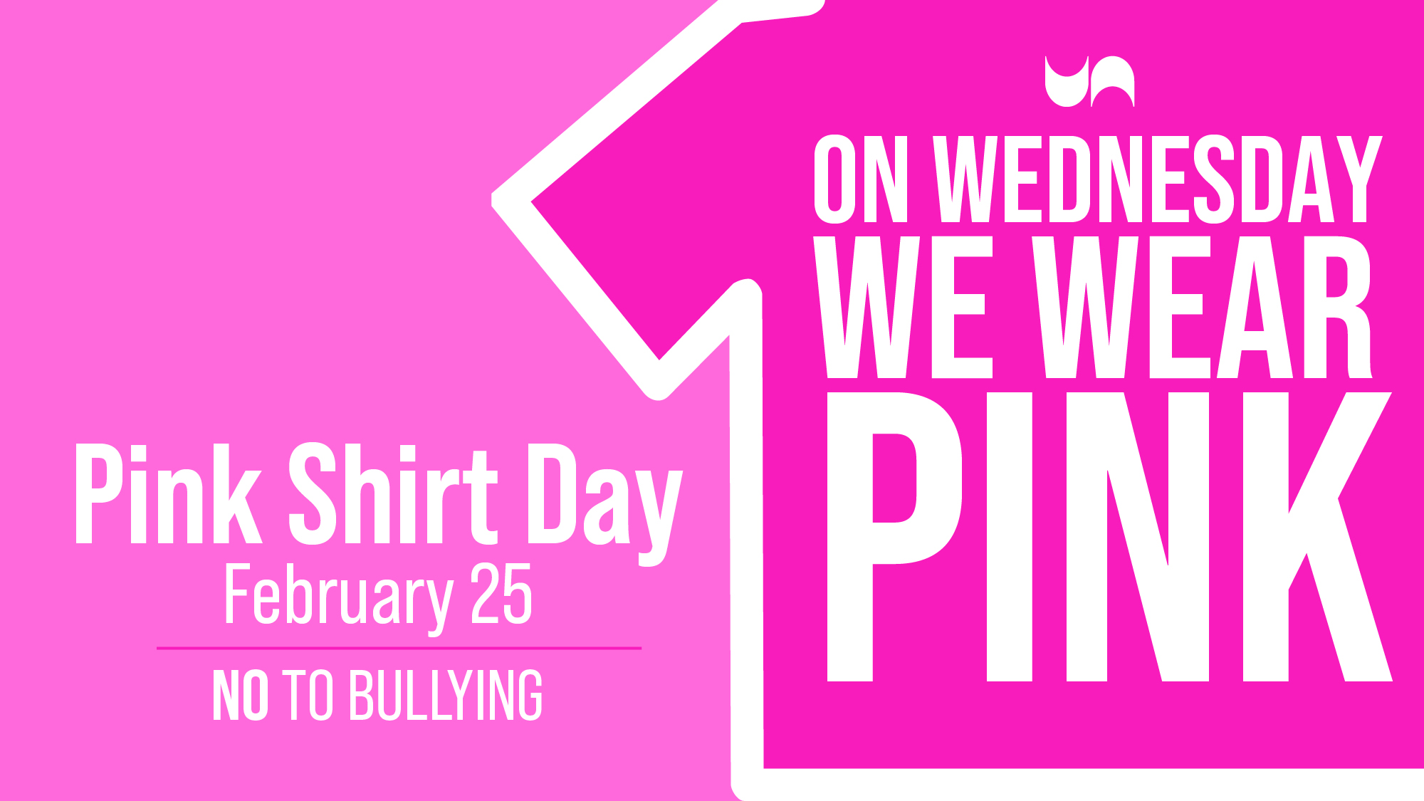 On Wednesday we wear pink to stop bullying - UNA